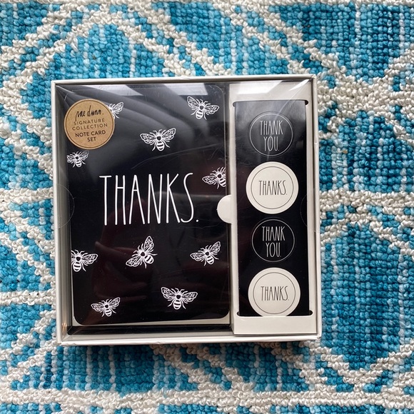 Rae Dunn | Office | New In Box Rae Dunn Bee Thankful Thank You Card Set ...